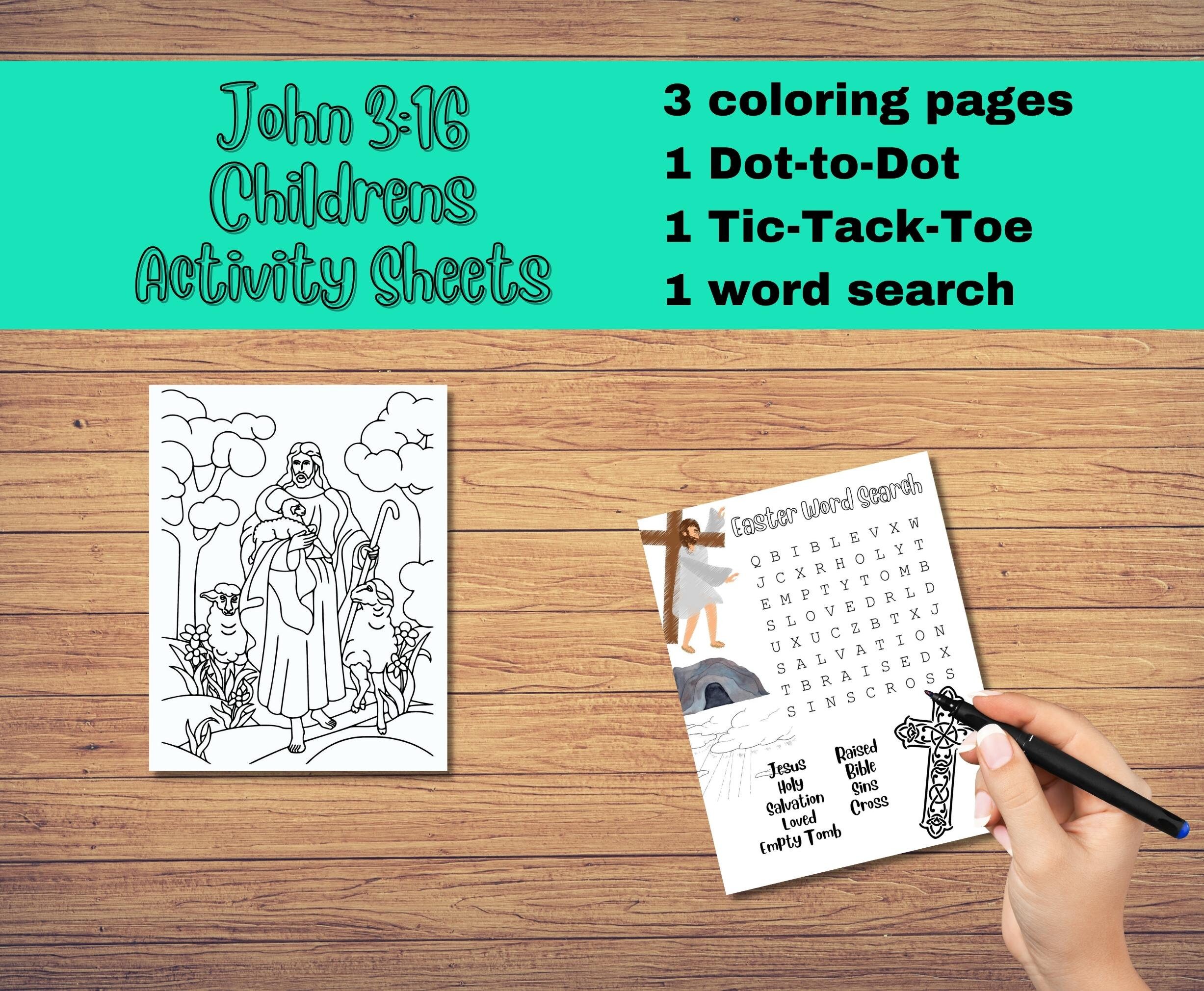 Easter Activity Sheets for Kids, Church Activity Sheets - Etsy