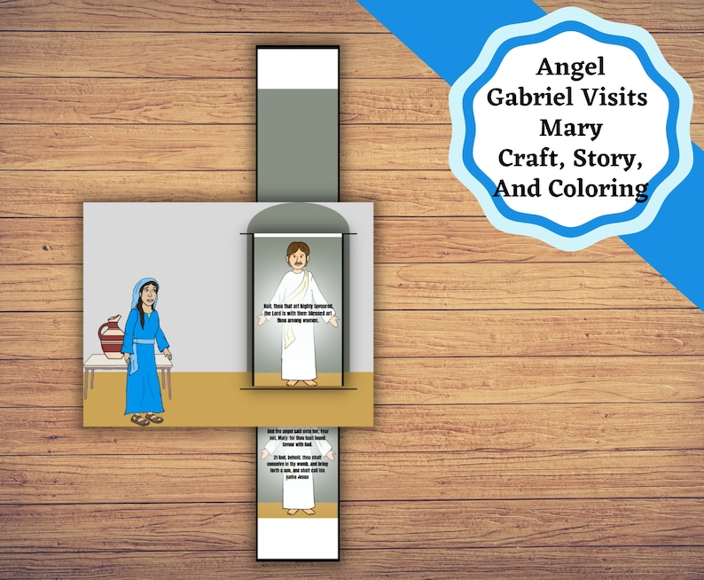 An Angel Visits Mary, Printable Birth of Christ, Mary Being Visited by ...