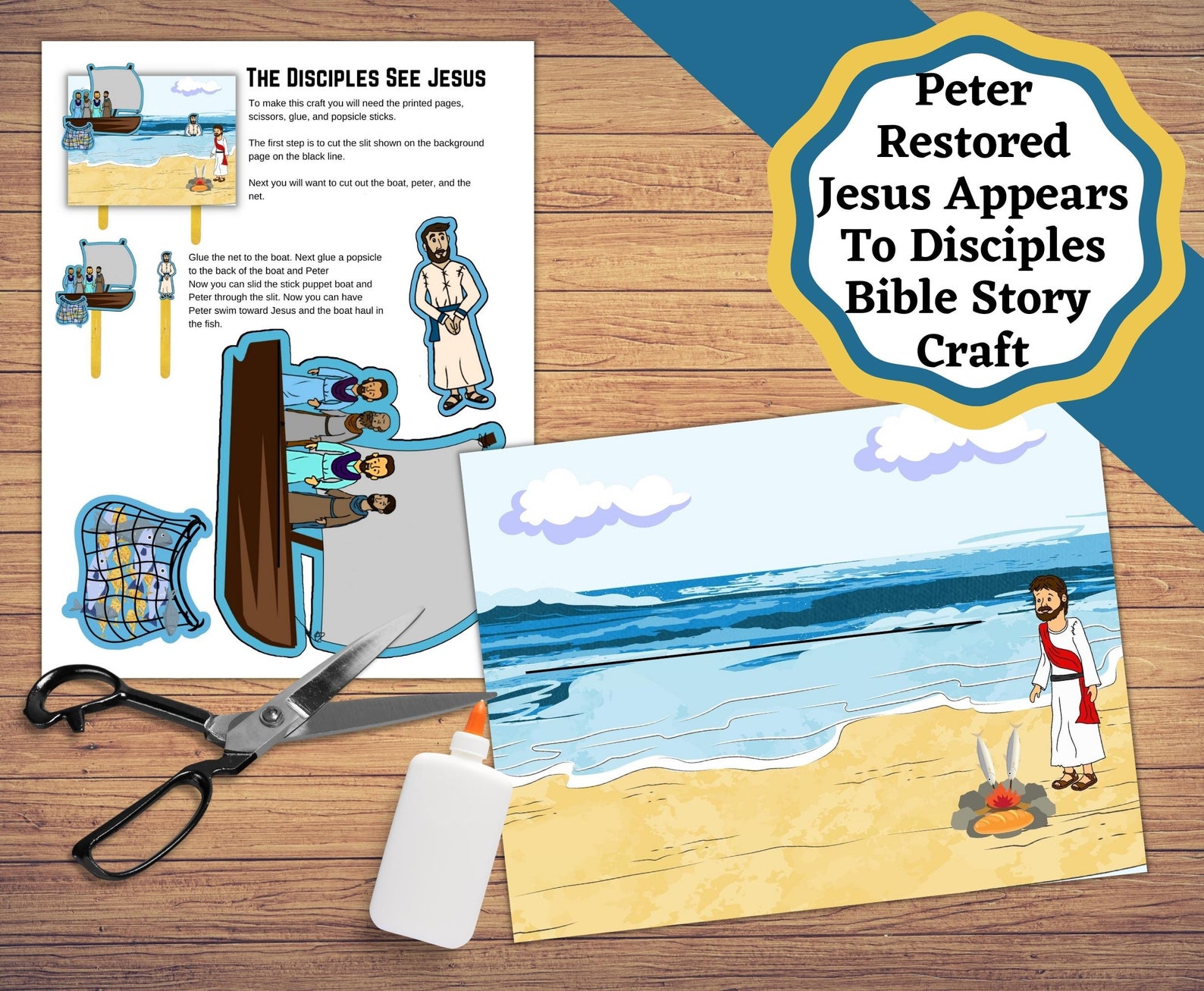 Printable Crafts for the Story of Jesus Appearing to His Disciples and ...