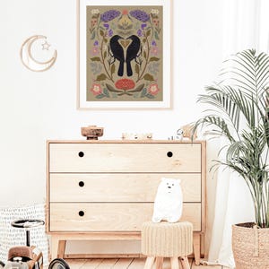 Twin Crows and Botanicals - Bird and Florals Wall Décor - Raven Folk ...