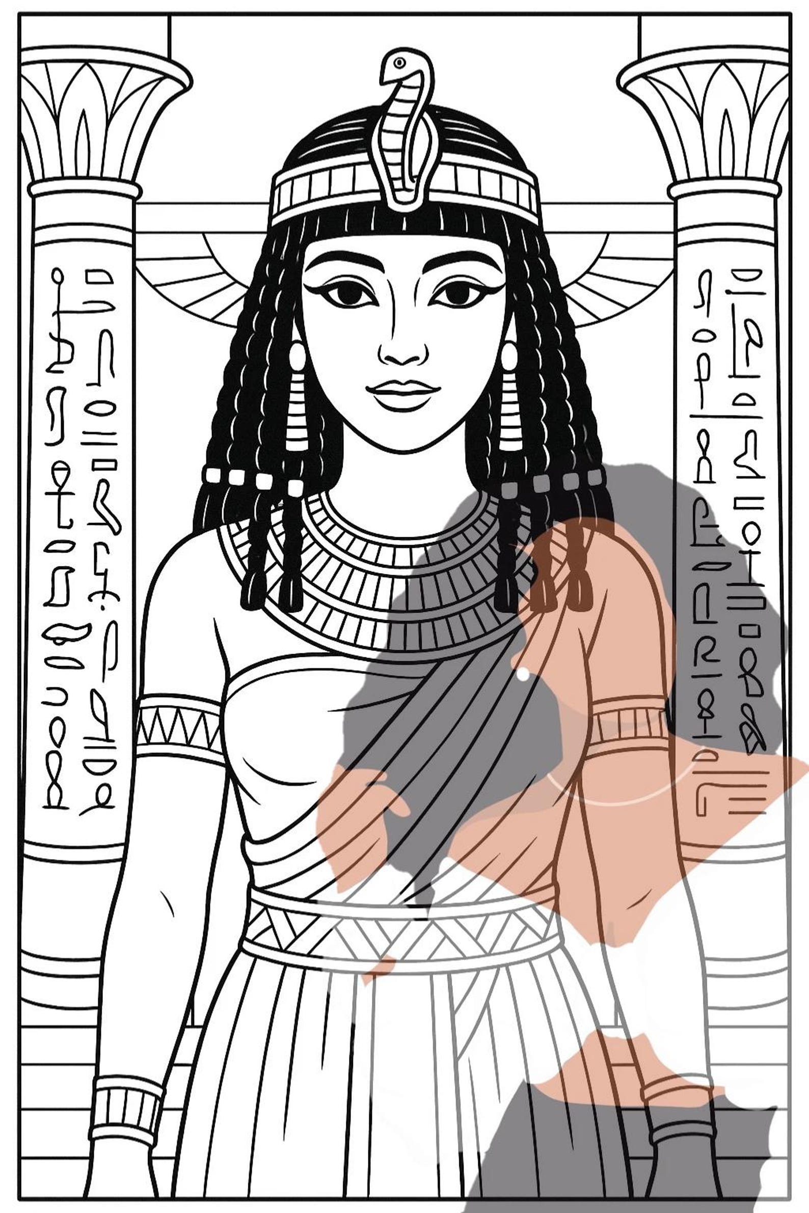 Egyptian Goddess Coloring Page (digital Download) - Etsy