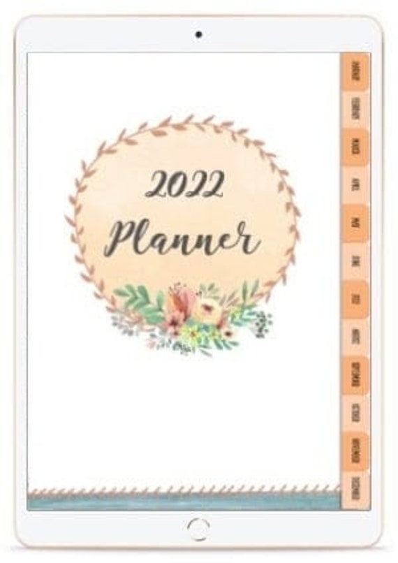 Digital 2022 Planner Printable Digital Planner Organized | Etsy