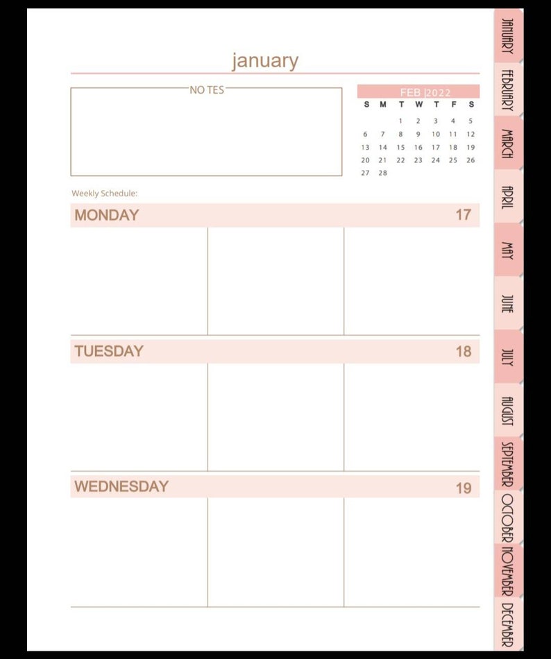 Digital 2022 Planner, Printable Digital Planner, Organized Digital ...