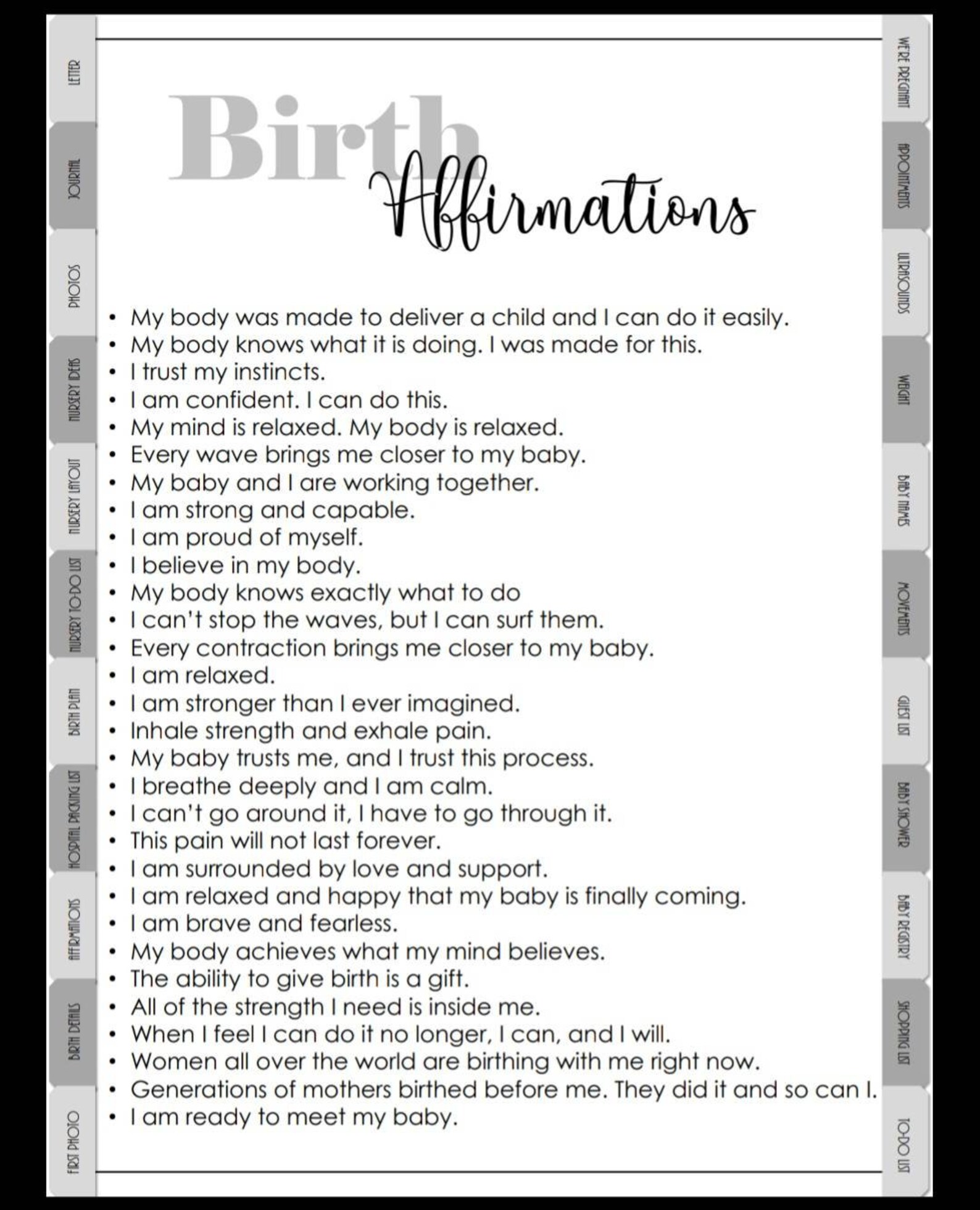 Digital Pregnancy Journal, Printable Pregnancy Journal - Etsy Canada