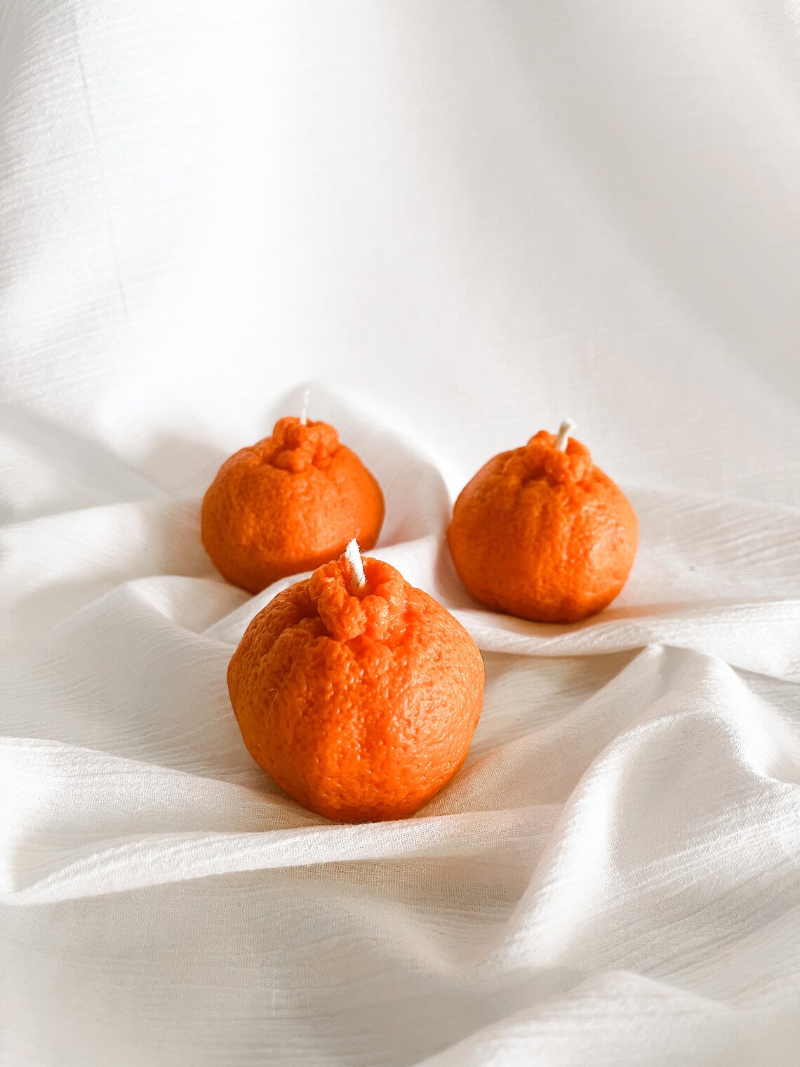 Orange Candle / Real Fruit Candle / Scented Decorative Candle / Soy Wax ...