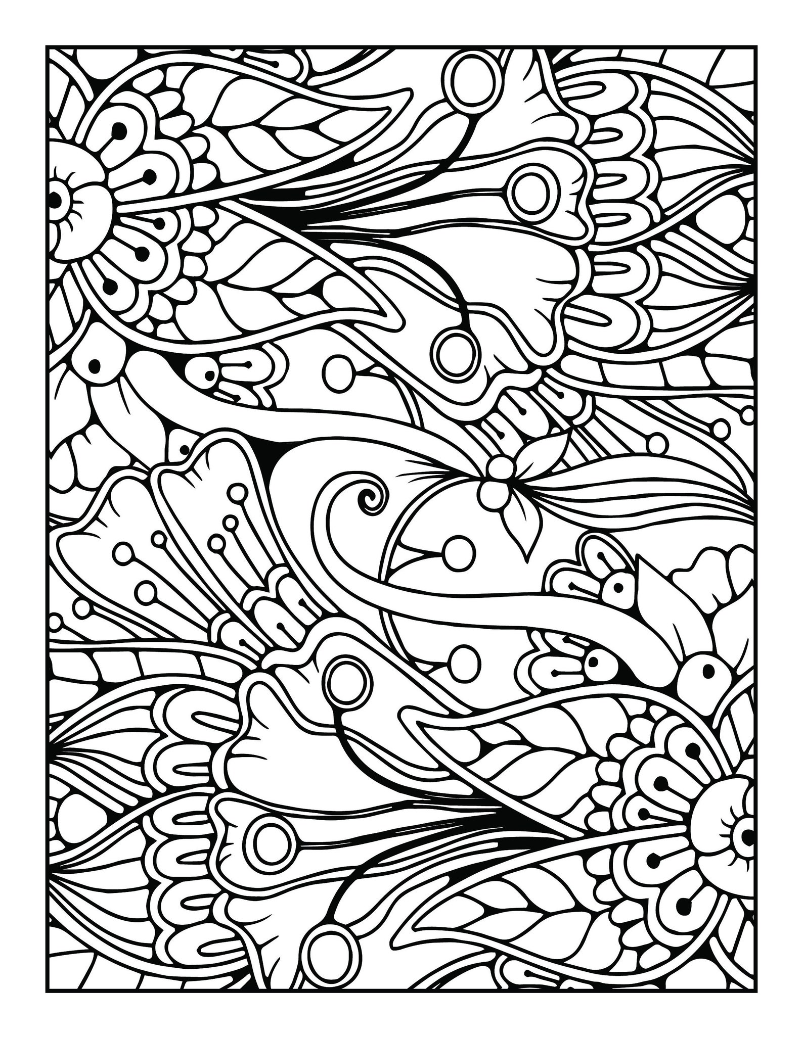 100 Flower Coloring Pages/coloring Book - Etsy