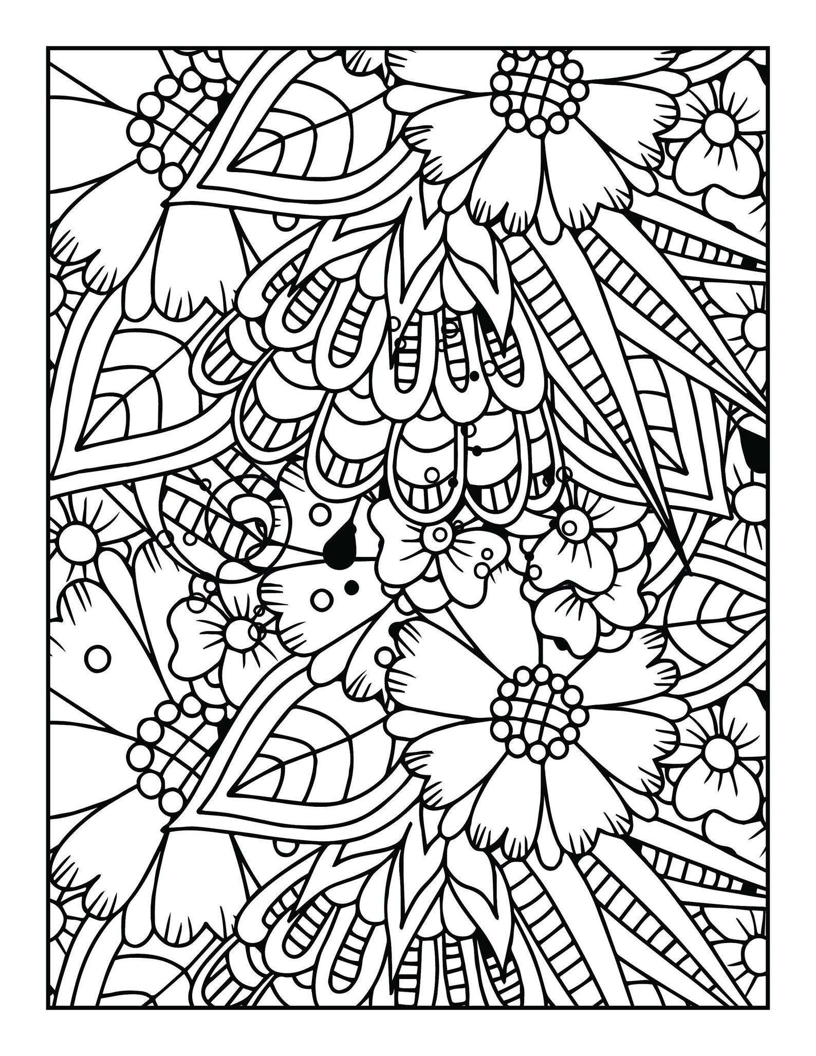 100 Flower Coloring Pages/coloring Book - Etsy