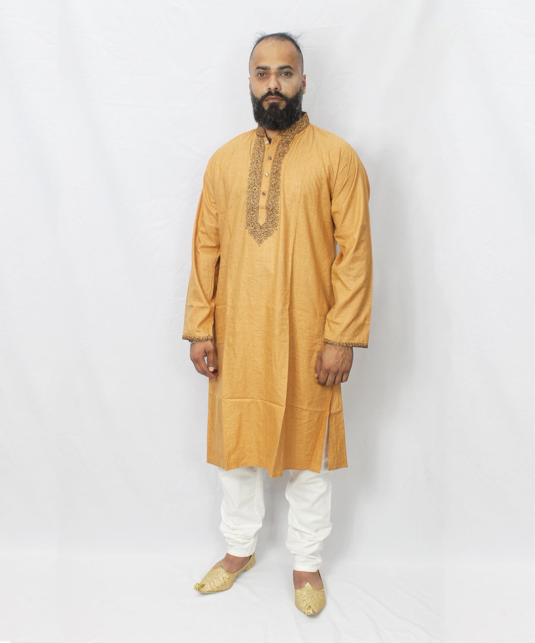Nazon Brand Men's Panjabi Cream-color | Men's Regular Fit Panjabi ...