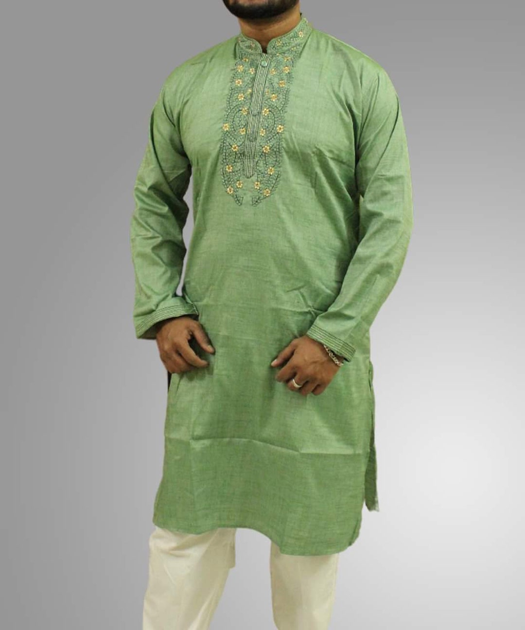 Nazon Brand Men's Panjabi Lemon-color | Men's Regular Fit Panjabi ...