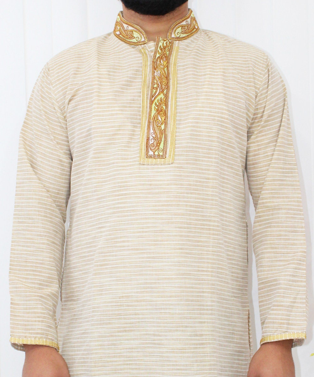 Men's Panjabi Cream Color - Etsy