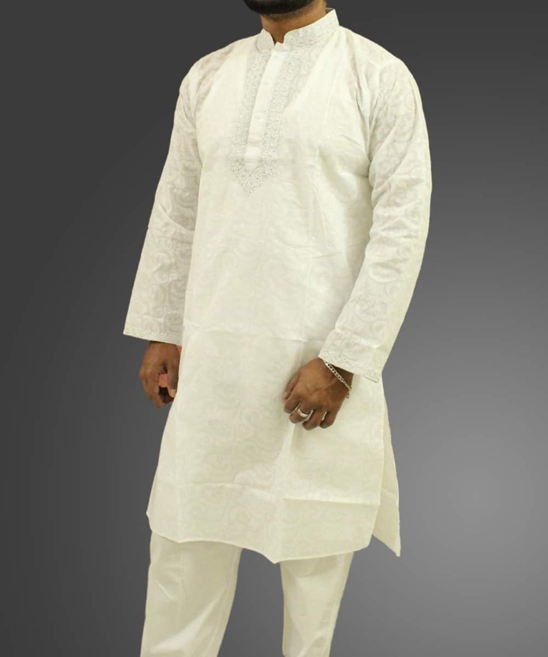 Nazon Brand Men's Panjabi White-color | Men's Regular Fit Panjabi ...