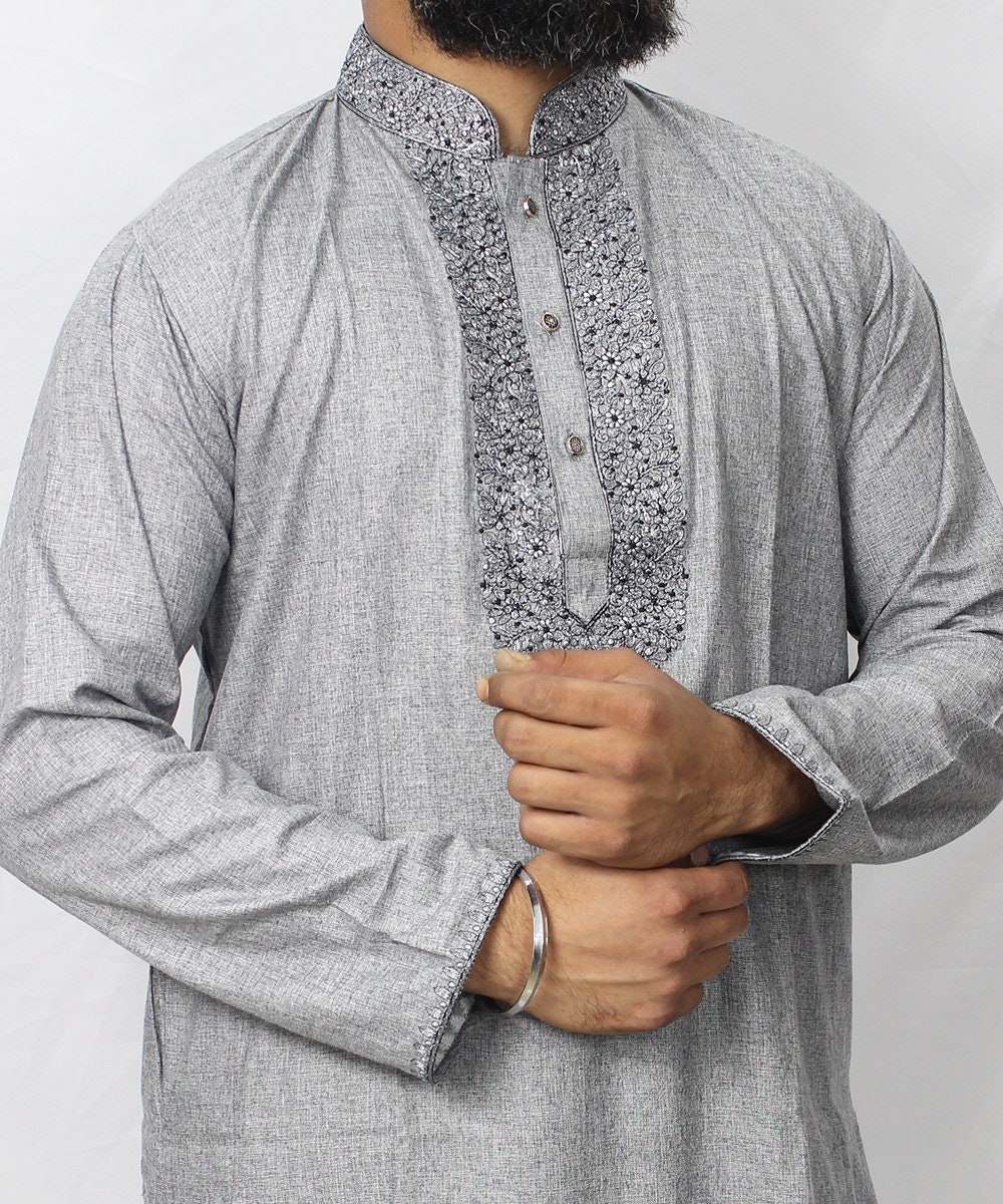 Nazon Brand Men's Panjabi Ash-color | Men's Regular Fit Panjabi ...