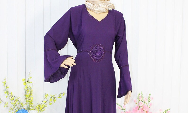 Luxury Burka & Abaya for Women-purple Color/premium Quality /pakistani ...