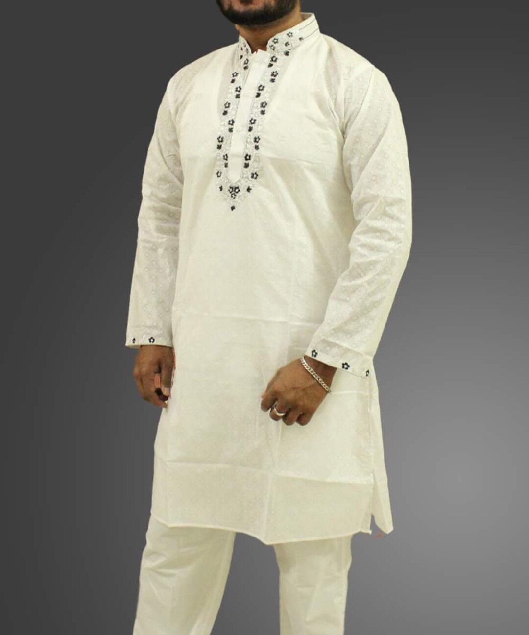 Nazon Brand Men's Panjabi White-color | Men's Regular Fit Panjabi ...
