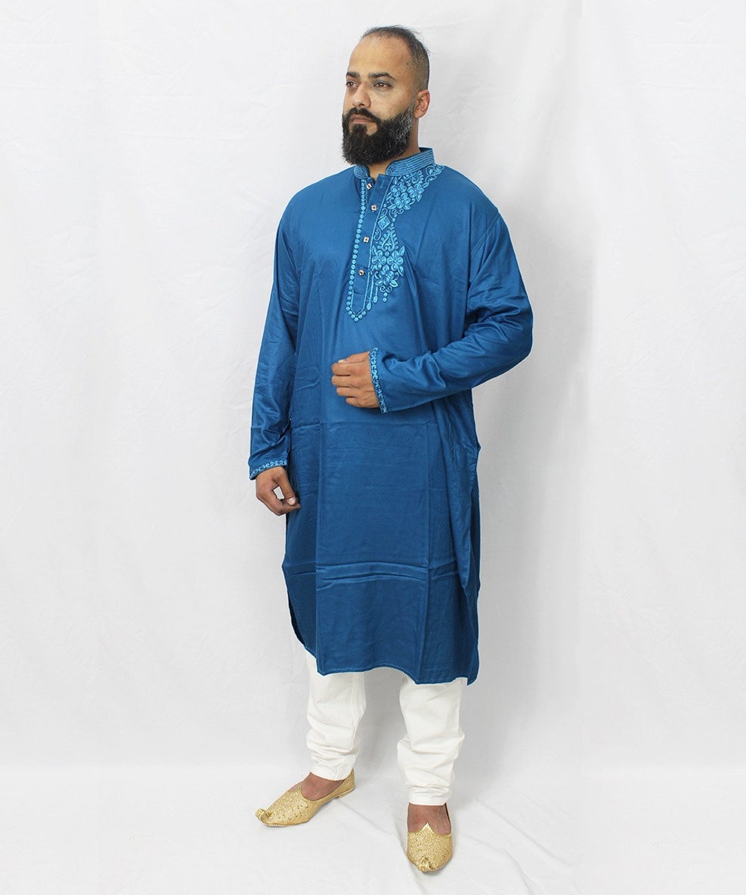 Nazon Brand Men's Panjabi Blue -color | Men's Regular Fit Panjabi ...