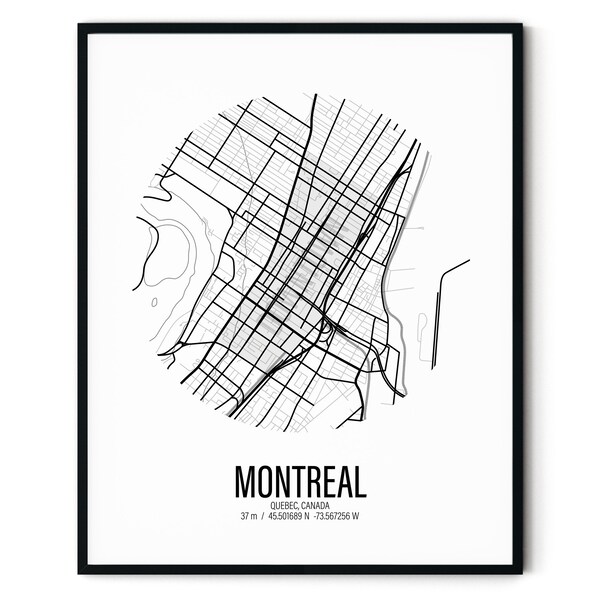 Montreal Map - Etsy Canada