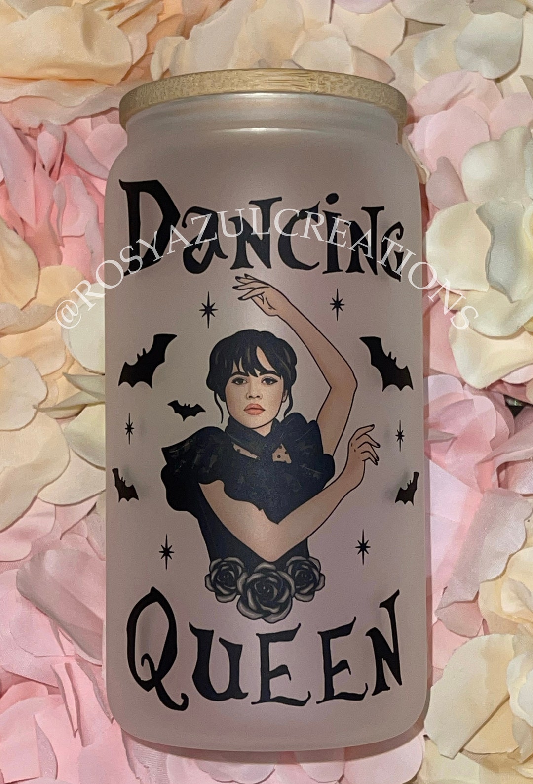 Wednesday Addams /libbey Glass Can 16 0z - Etsy