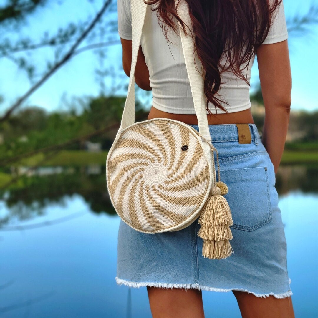 Rounded Crochet Bag / Shoulder Rounded Bag / Rounded Crossbody Bag ...