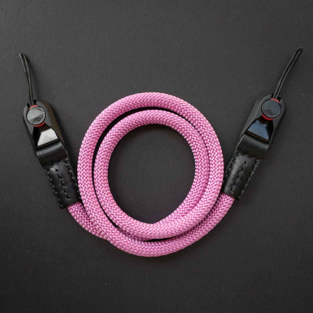 GRANNY PINK "premium" Rope and Leather Camera Strap - Made With Peak ...