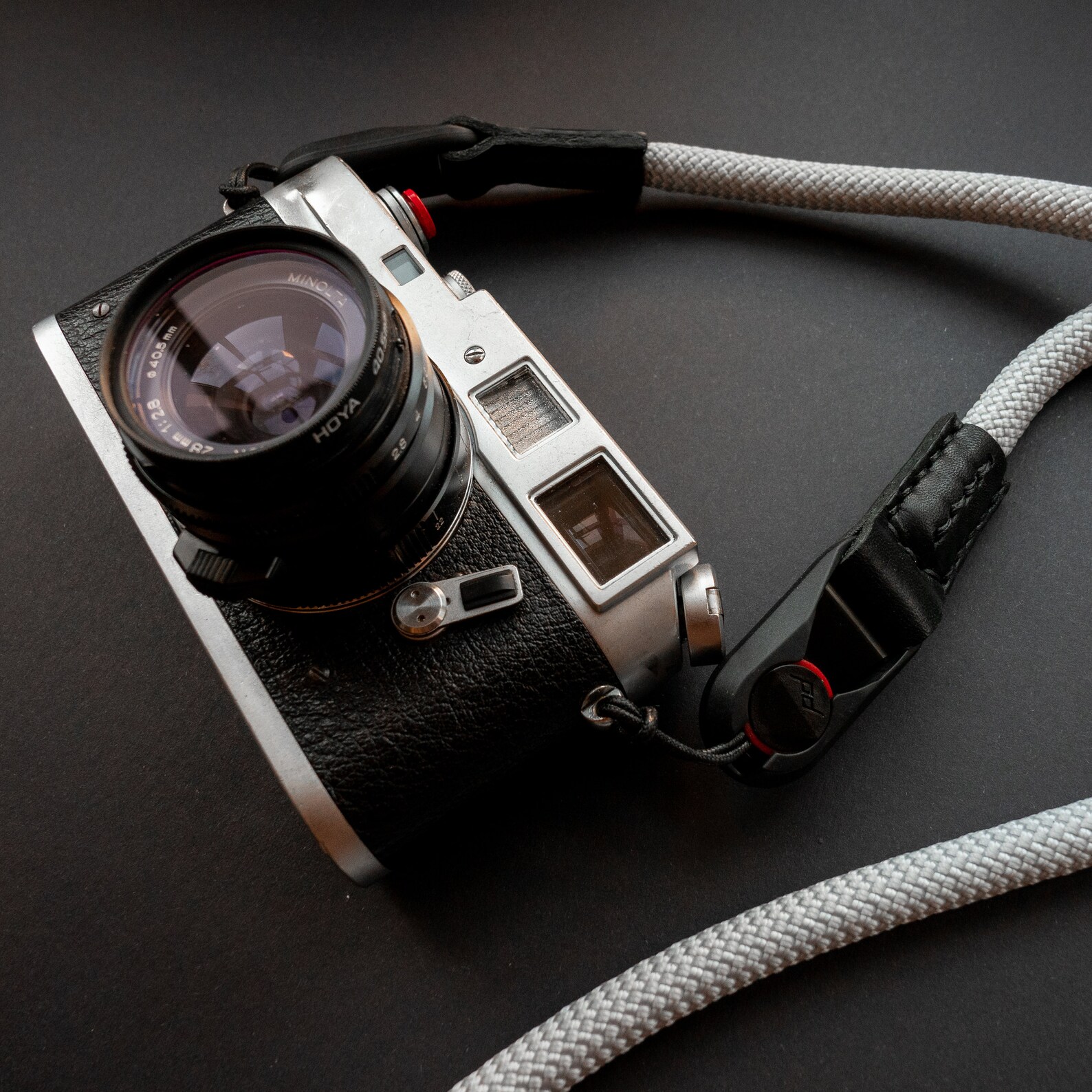 Premium Silver Grey Rope Camera Strap With Leather & Peak Design Anchor ...