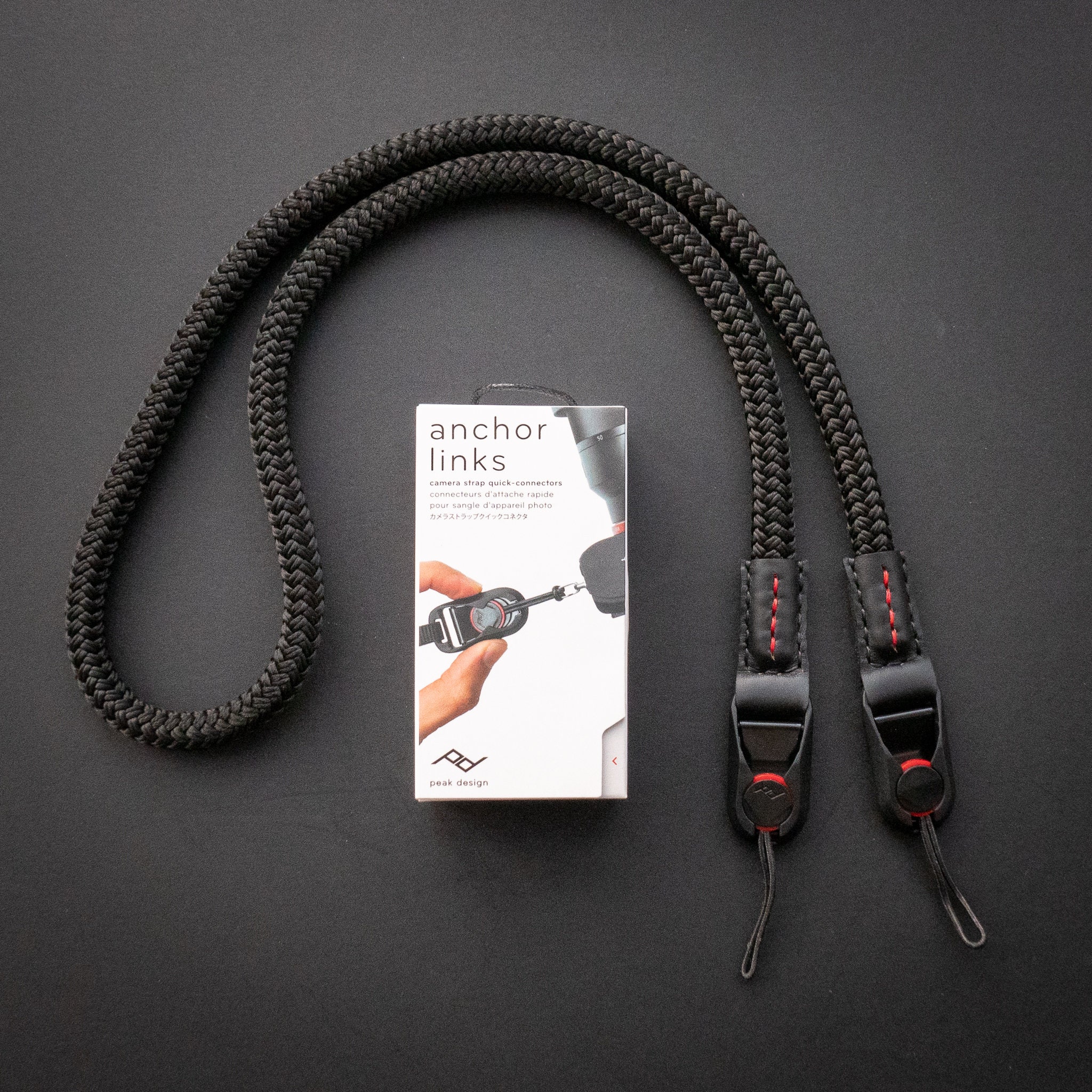 BLACK Marine Rope and Leather Camera Strap Made With Peak - Etsy