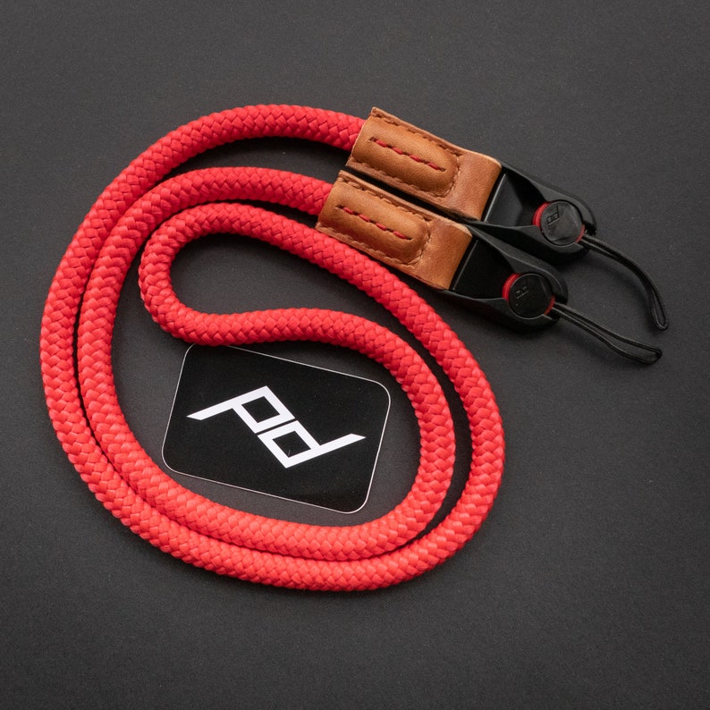 RED Marine Rope and Leather Camera Strap Made With Peak - Etsy