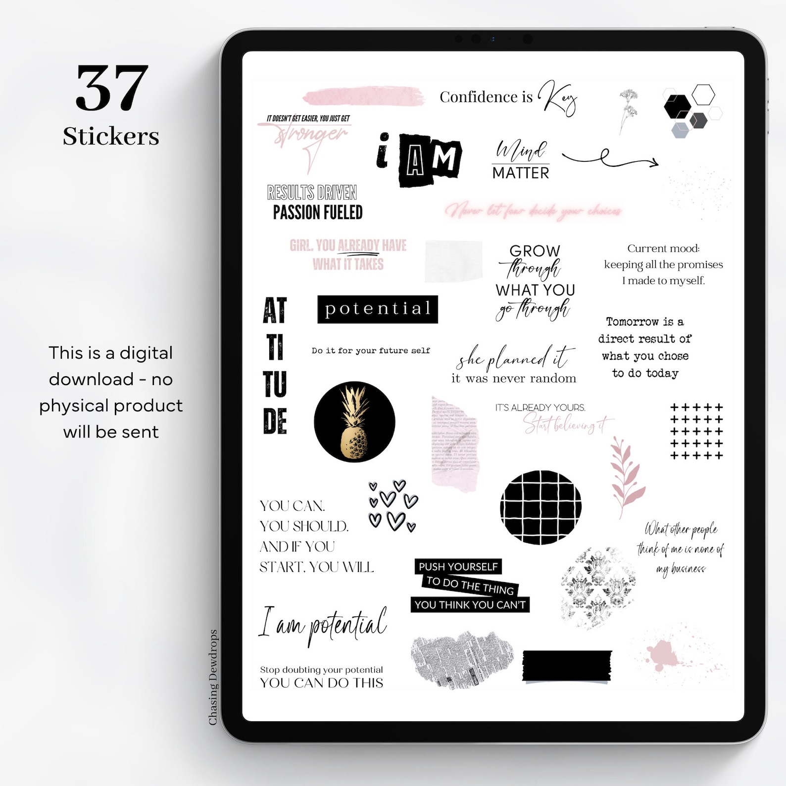 Confidence is Key Sticker Collection, Girl Boss Digital Stickers ...