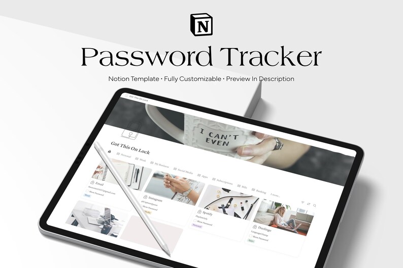 Password Tracker Notion Template - Etsy