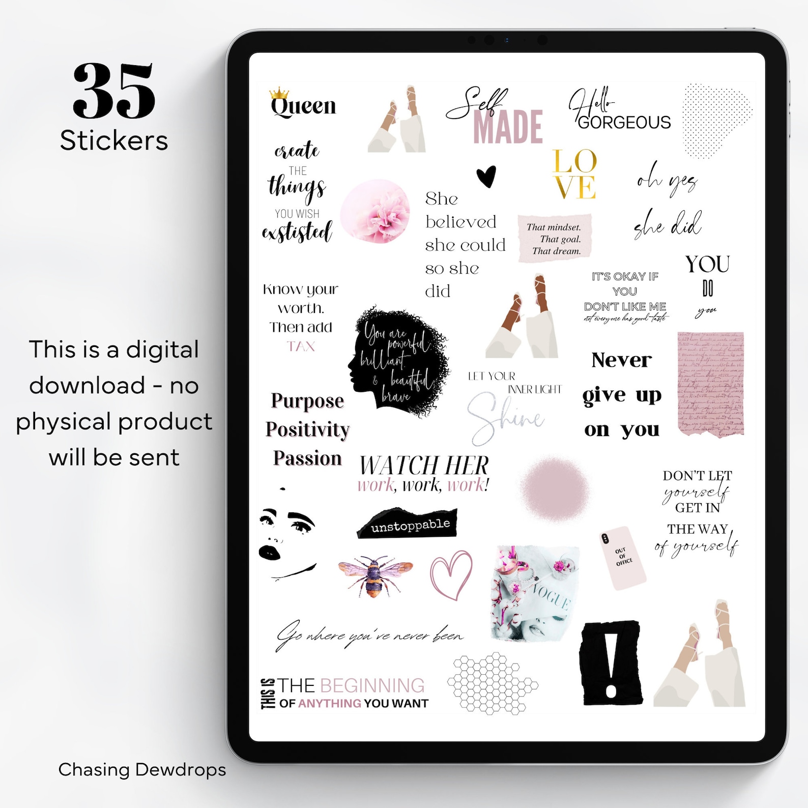 Self Made Sticker Collection Girl Boss Digital Stickers - Etsy