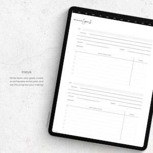 Goal Planner, Goal Tracker, Goal Journal, SMART Goals, Habit Tracker ...