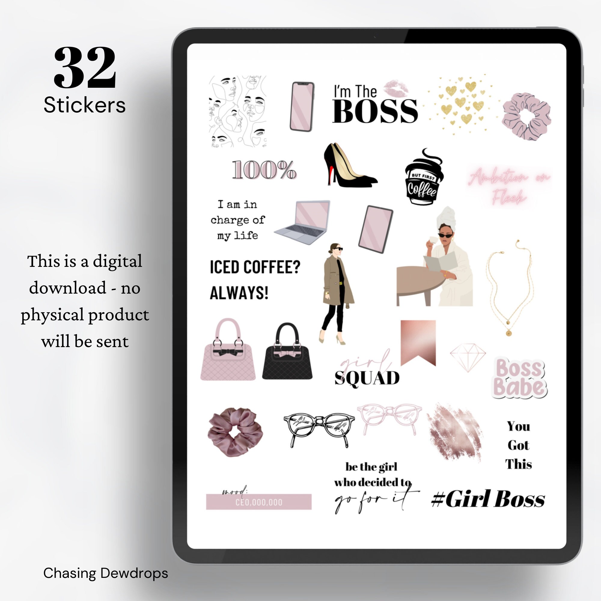 Girl Boss Sticker Collection, Girl Boss Digital Stickers, Digital ...