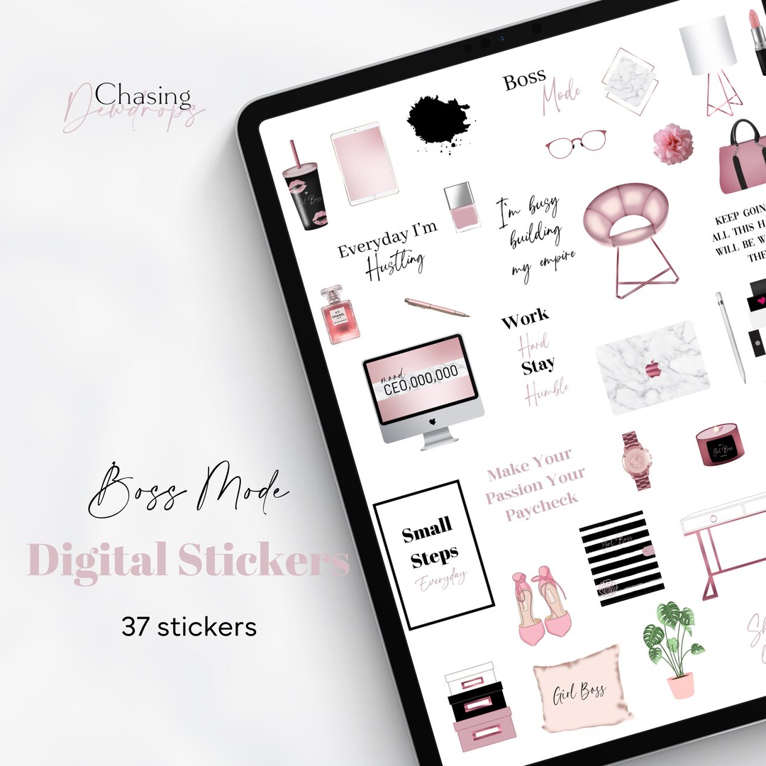 Boss Mode Sticker Collection, Girl Boss Digital Stickers, Digital ...