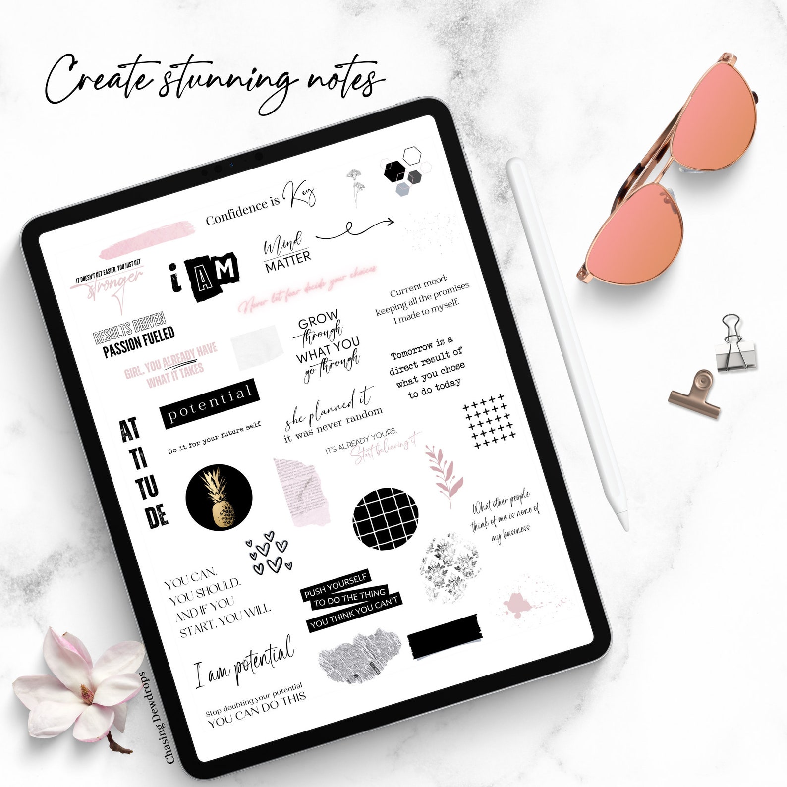 Confidence is Key Sticker Collection, Girl Boss Digital Stickers ...