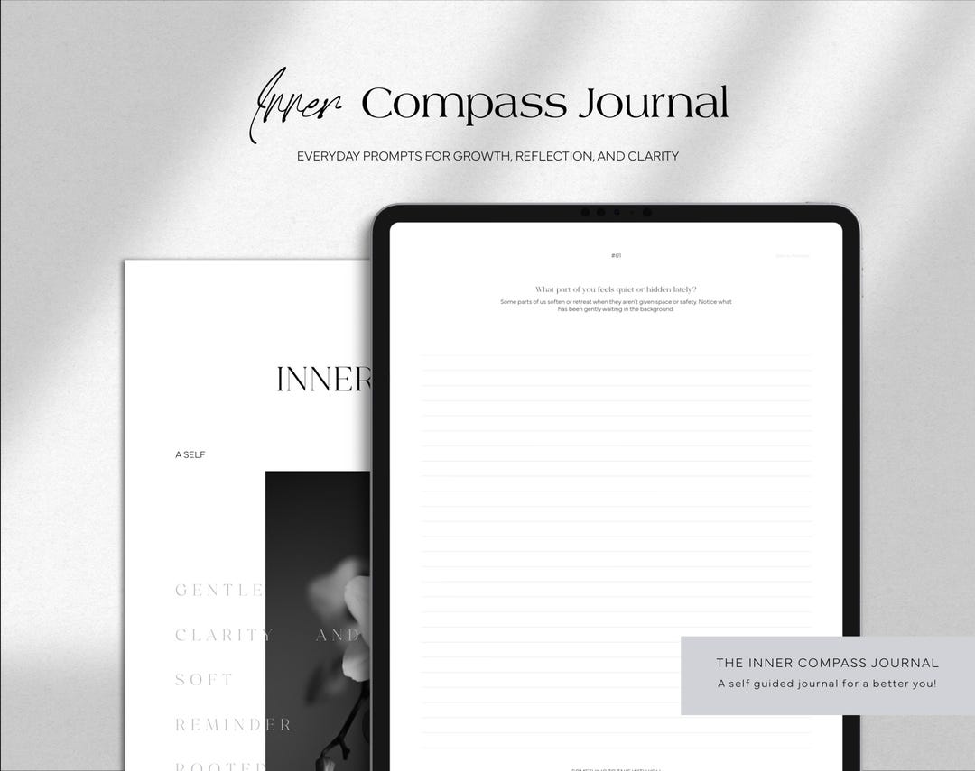 Inner Compass Journal | Guided Self Reflection Journal | Personal ...