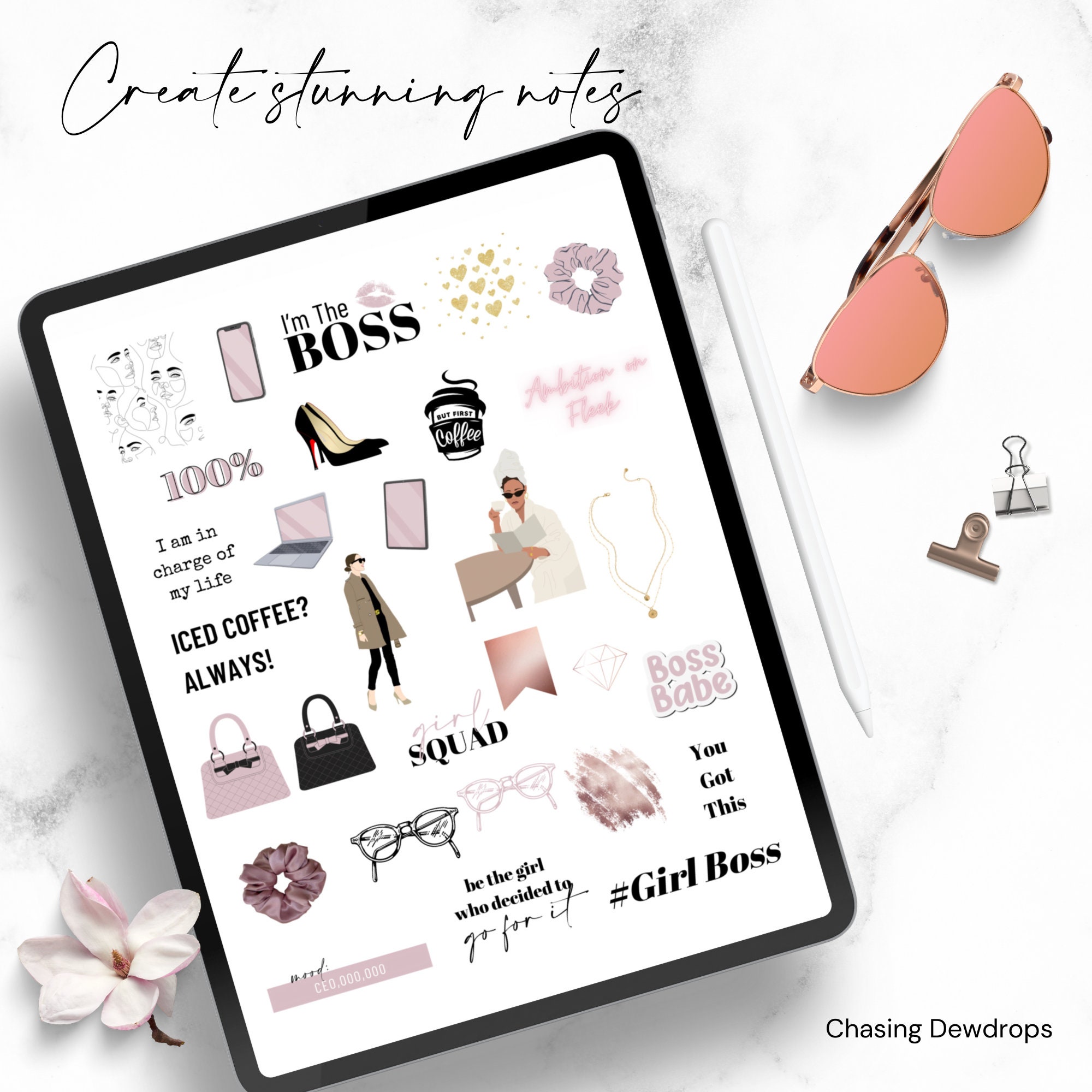 Girl Boss Sticker Collection, Girl Boss Digital Stickers, Digital ...