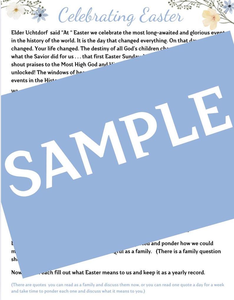 LDS Easter Family Lesson Combo | Because of Him | LDS Holy Week ...