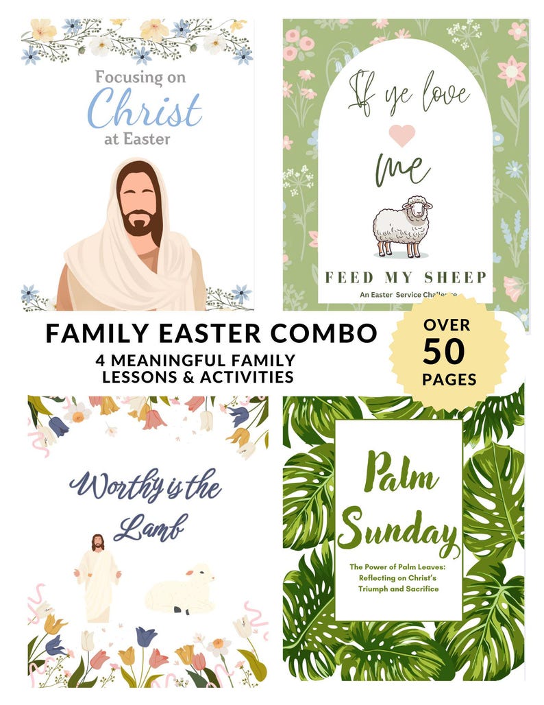 LDS Easter Family Lesson Combo | Because of Him | LDS Holy Week ...