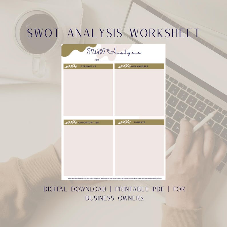 SWOT Analysis Worksheet | Identify Business Strengths, Weaknesses ...