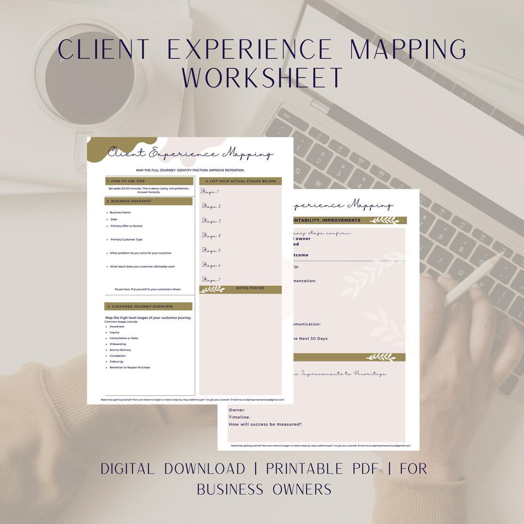 Client Experience Mapping Worksheet - Etsy