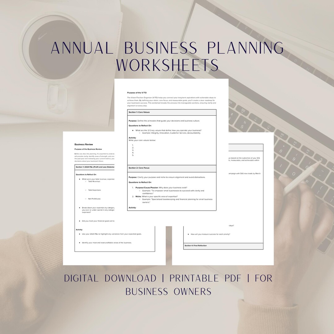 2026 Business Planning Worksheet: Goal Setting Workbook (digital ...