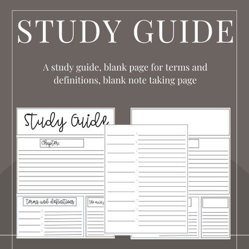 Study Guide Template Goodnotes for College Note Taking - Etsy