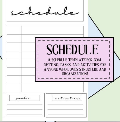 Schedule Template, Organization, Good Notes Template, Planning, Goal ...
