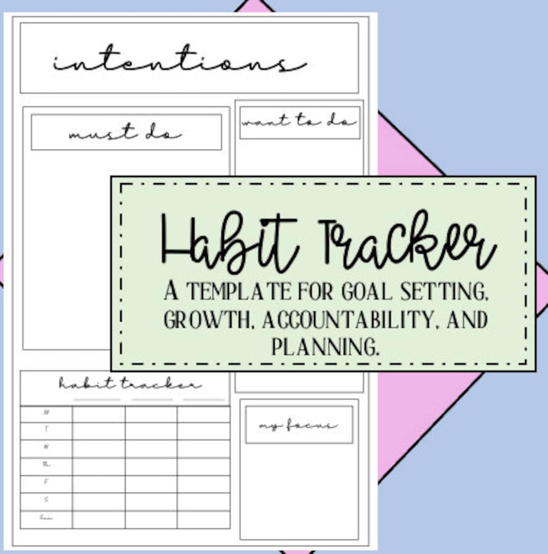 Habit Tracker, Goodnotes Organization, Weekly Planner, Planning and ...