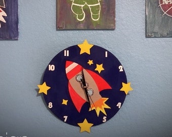 Rocket Ship Clock - Etsy