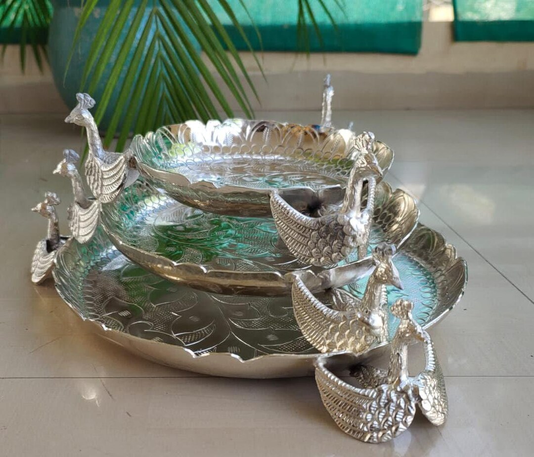 German Silver Decorative Flying Flared Swan Urlis / Platters/ Plates - Etsy