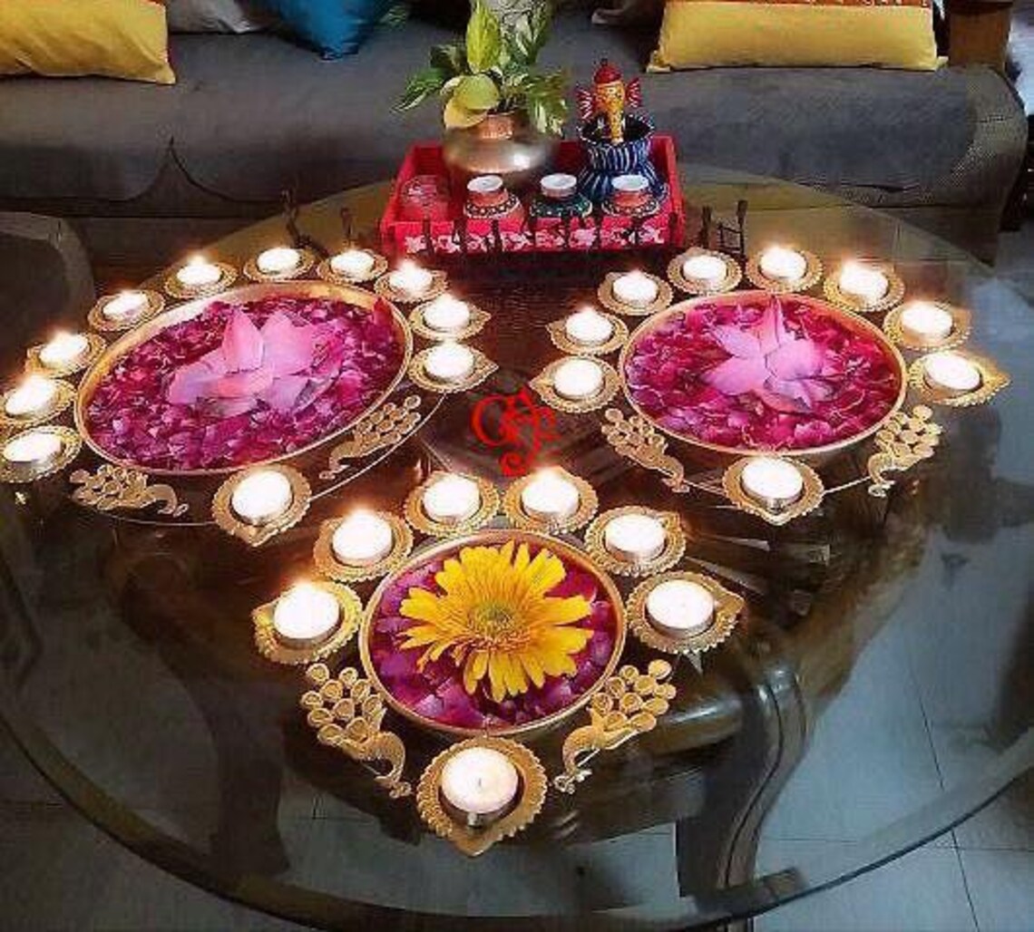 Decorative Lamp Shaped Urli Bowl - Set of 3, Urli Bowl, Urli Set, Urli ...