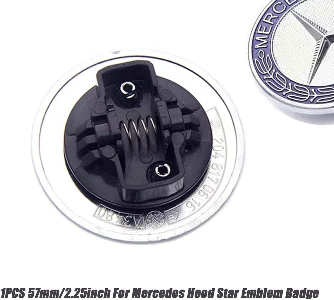 Black and Sliver Mercedes Bonnet Badge Front Logo for a S Cla - Etsy UK