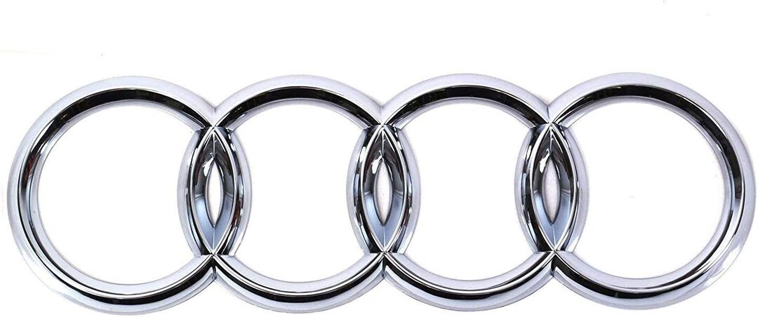 Audi Chrome Sliver Front Grille Badge Rings Logo Emblem Replacement ...