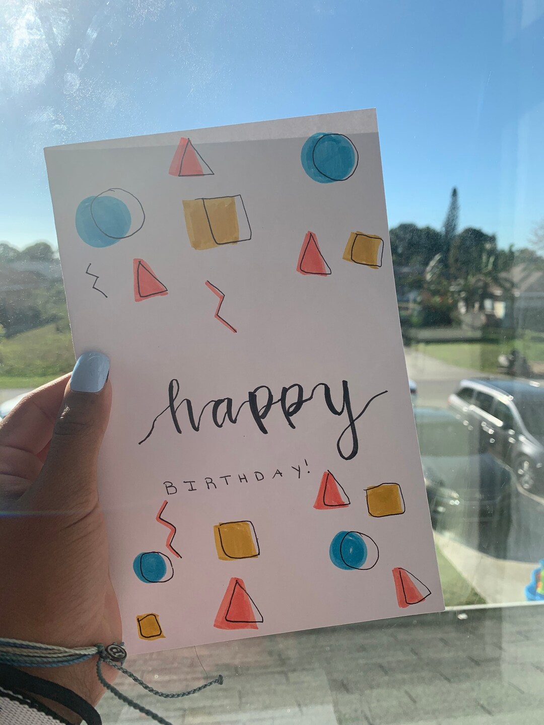 Shapes Birthday Cardblank INSIDE - Etsy