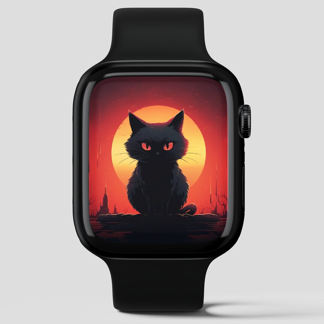 Cheeky Cat Apple Watch Wallpaper: Playful Elegance for Your - Etsy